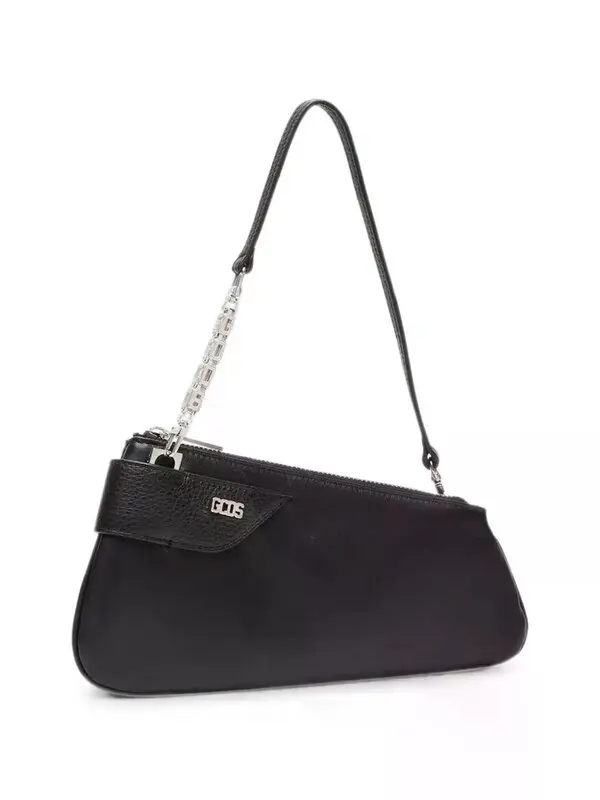 Gcds Small Comma Notte Asymmetric Shoulder Bag - Black