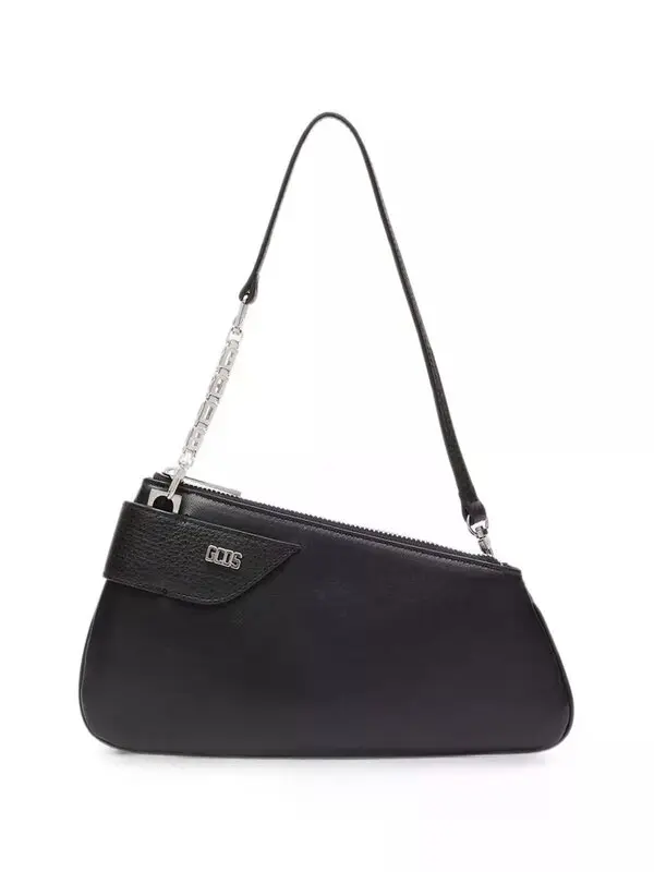 Gcds Small Comma Notte Asymmetric Shoulder Bag - Black