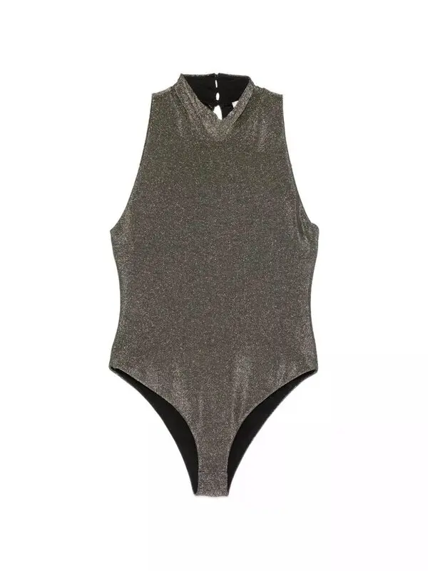 FORTE_FORTE Glitter-effect High-neck Body - Gold