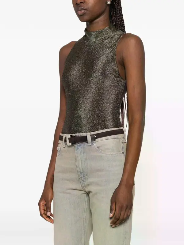 FORTE_FORTE Glitter-effect High-neck Body