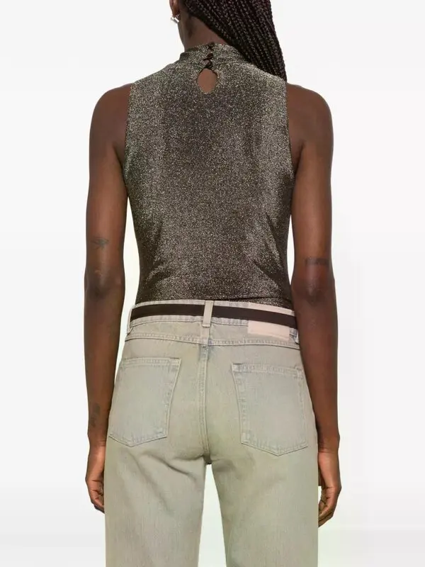 FORTE_FORTE Glitter-effect High-neck Body