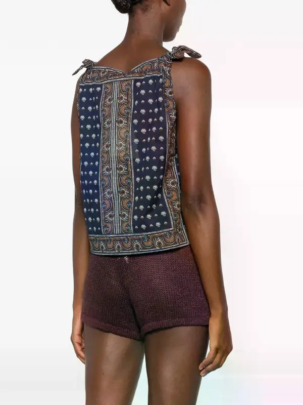 DÔEN Amalia Paisley-print Top - Blue