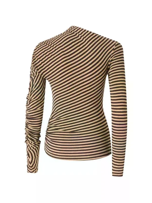 Pinko Striped Ruched-detail Top