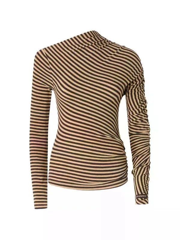 Pinko Striped Ruched Detail Top