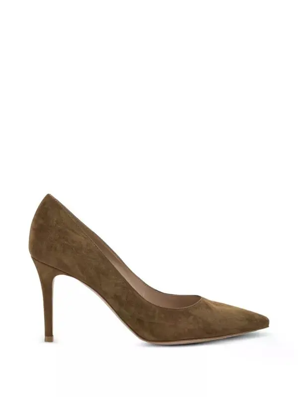 GIANVITO ROSSI 85 Pointed-toe Pump Heels - Brown