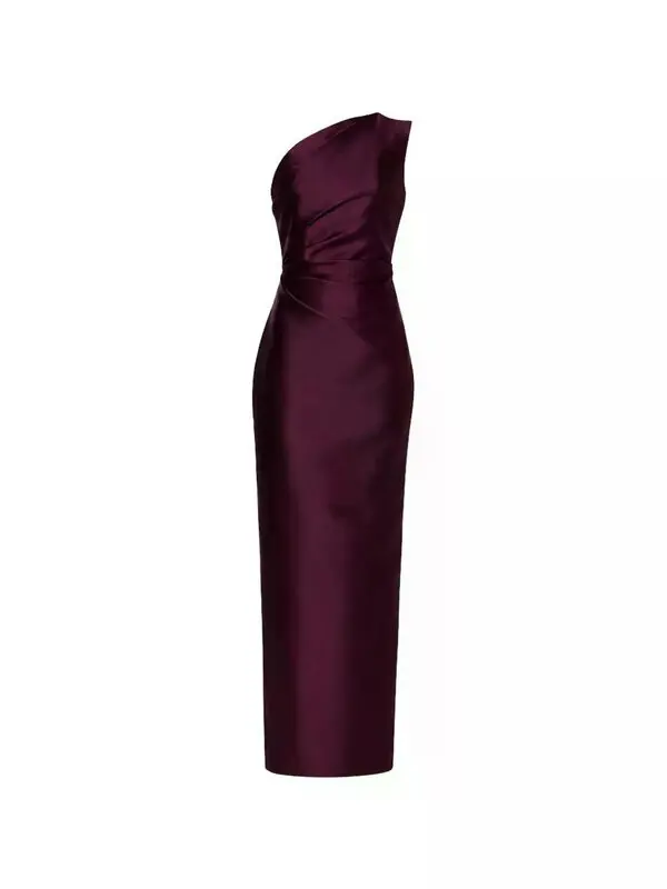 Solace London Kira One-shoulder Maxi Dress - Purple