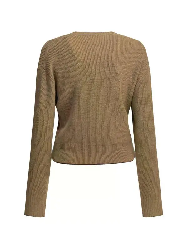Chloé Cropped Fitted Logo Sweater