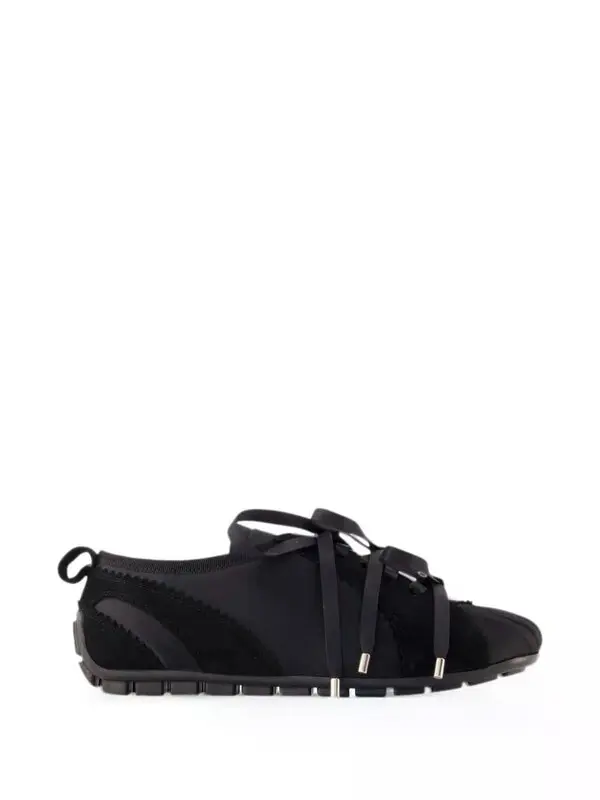 Simone Rocha Ballerina Grip Satin Sneakers - Black