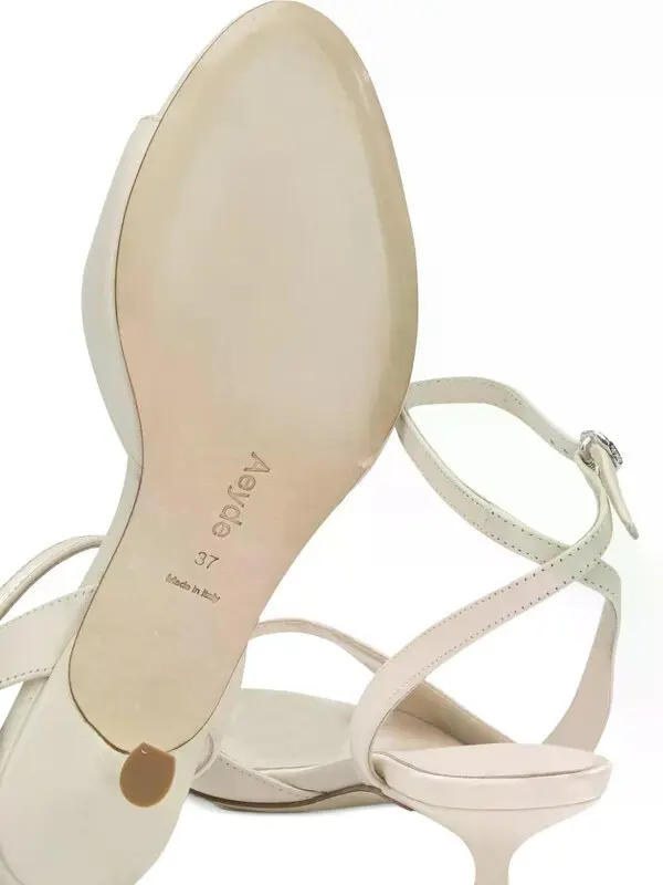 AeydĒ Zelia Buckle-fastening Leather Sandals - Neutrals