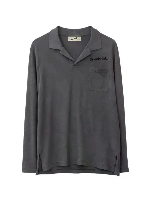 SANDERLAK Polo-collar T-shirt - Grey