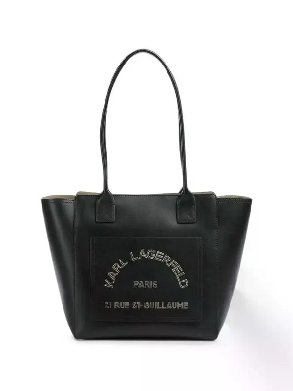 Karl Lagerfeld K/daily Stud-embellished Leather Shoulder Bag