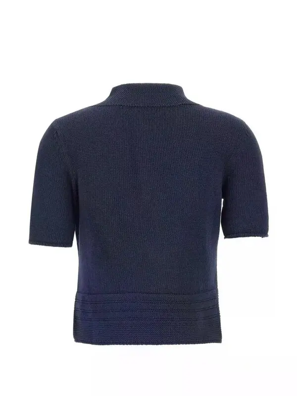 GRAN SASSO Braided Short-sleeve Sweater