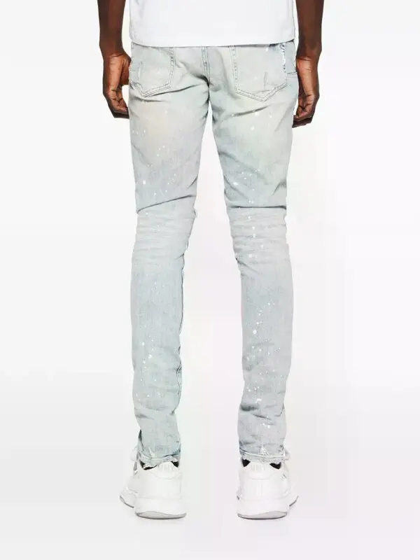 PURPLE BRAND Distressed Paint-splatter Jeans