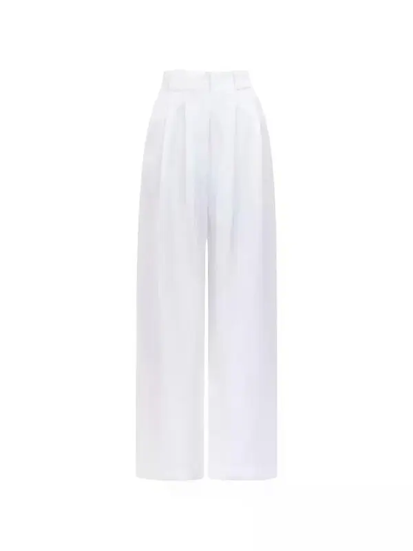 CAYET Nina Pleated Wide-leg Trousers