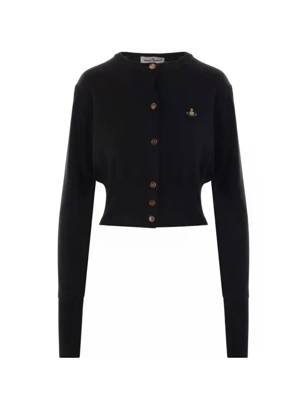 VIVIENNE WESTWOOD Bea Orb Embroidered Cardigan - Black
