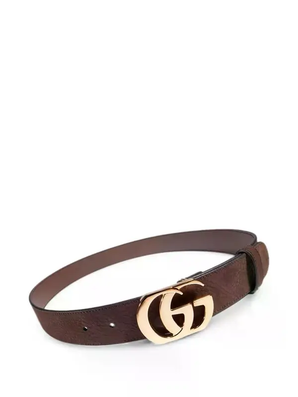 Gucci Cut Gg Marmont Leather Belt - Brown