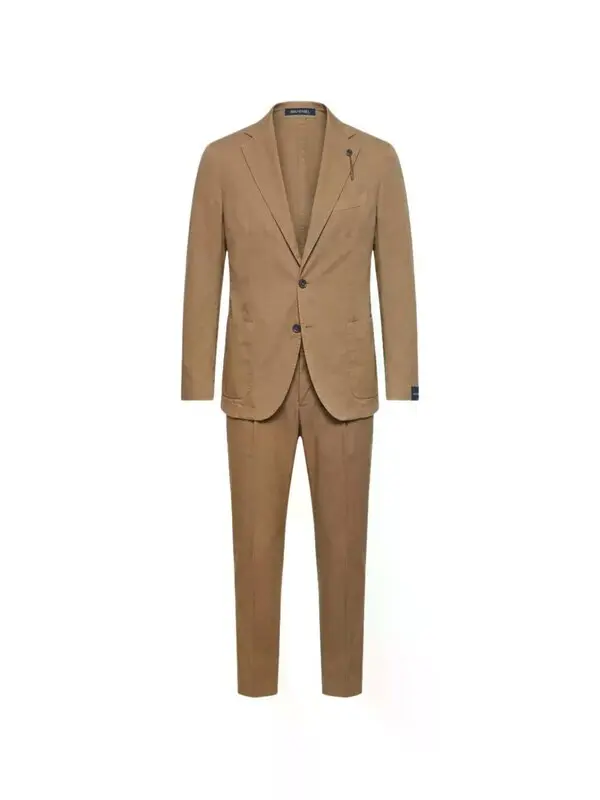 SANTANIELLO Single-breasted Notched-lapel Suit - Neutrals