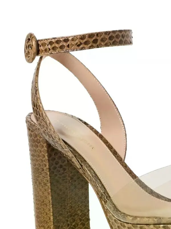 GIANVITO ROSSI Maya Snake-effect Platform Sandals