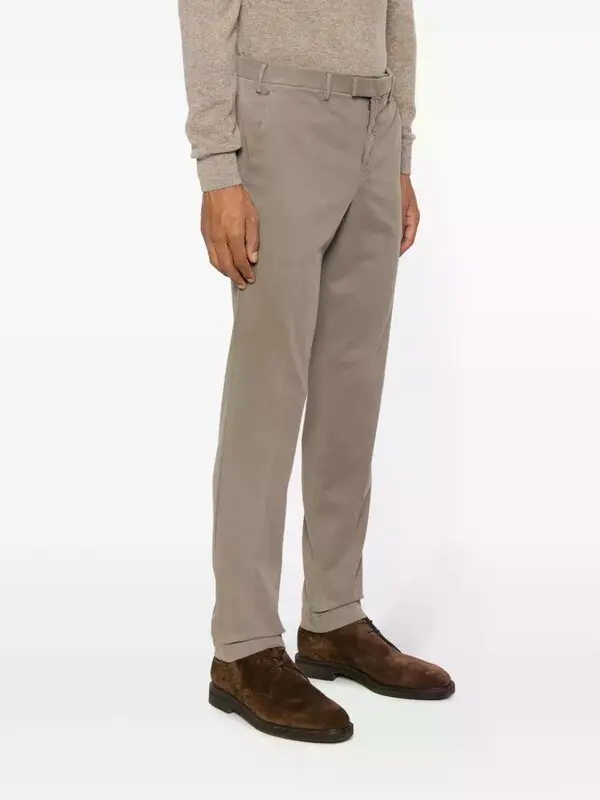 PT TORINO Straight-leg Modal-blend Trousers In Taupe - Grey