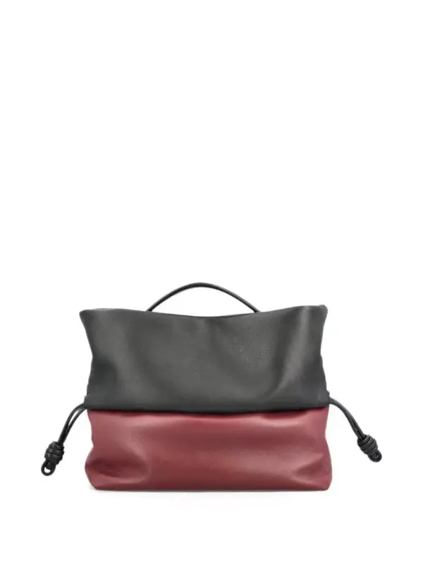 Loewe Flamenco Rolled Drawstring Tote Bag - Black