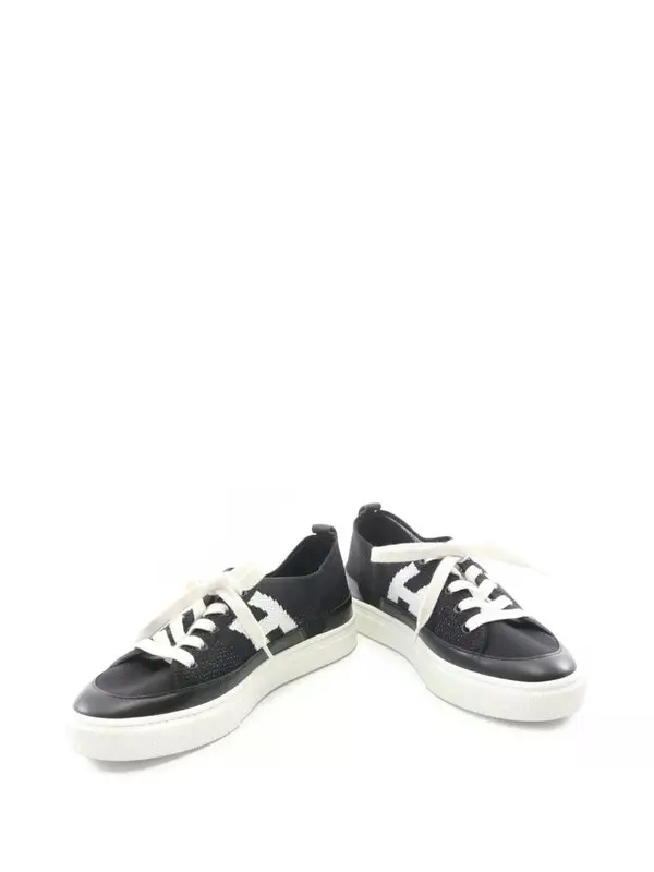 Hermès Knit H Logo Lace Up Sneakers