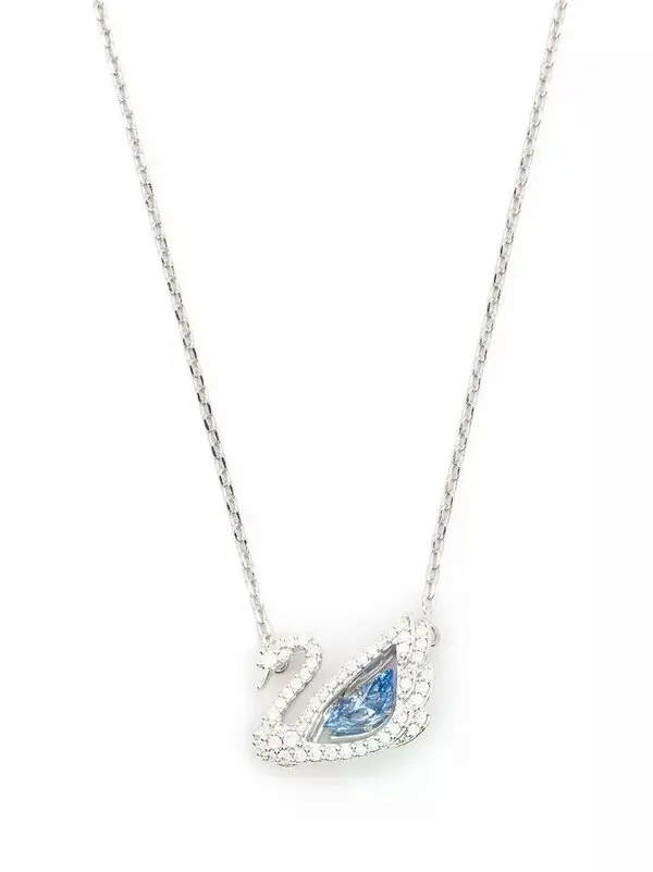 SWAROVSKI Crystal-embellished Logo Pendant Chain - Silver