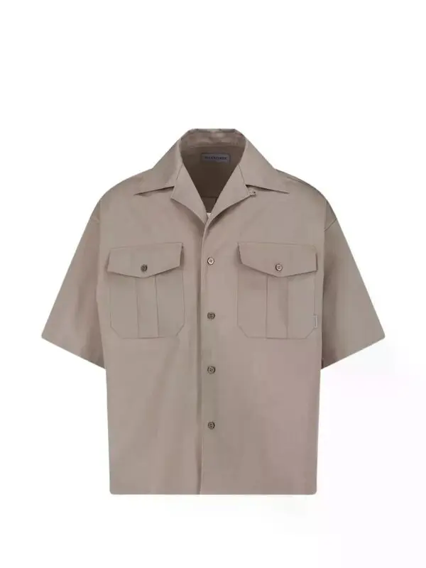 Balenciaga Short-sleeve Bowling Shirt - Neutrals