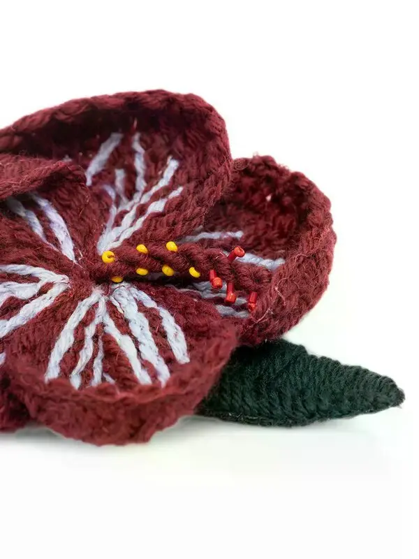 Alanui Crochet-knit Flower Brooch