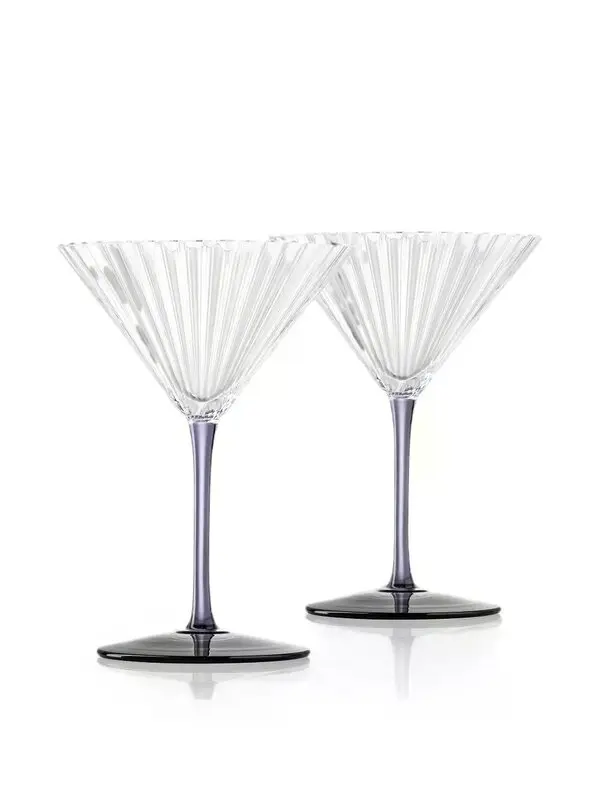 NASONMORETTI Textured Martini Glasses - White