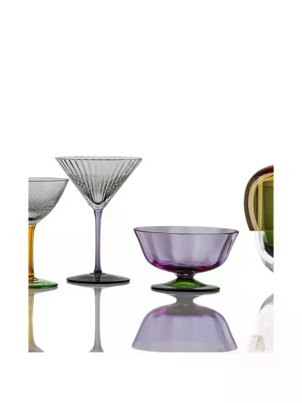 NASONMORETTI Textured Martini Glasses