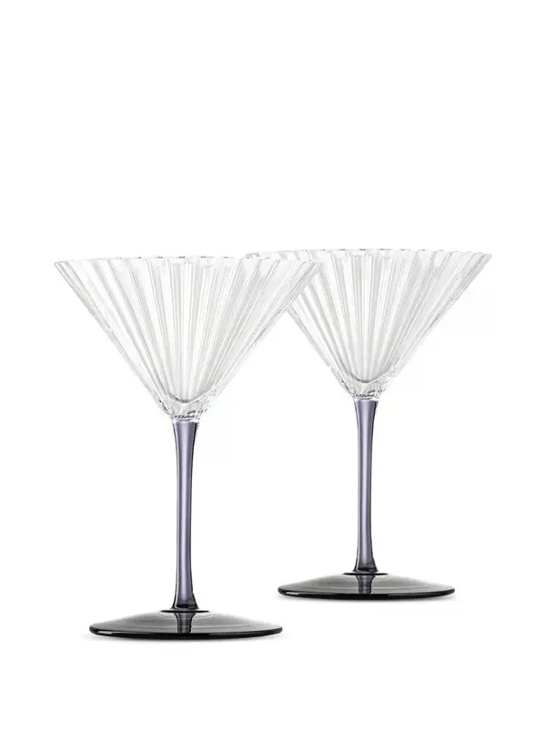 NASONMORETTI Textured Martini Glasses - White