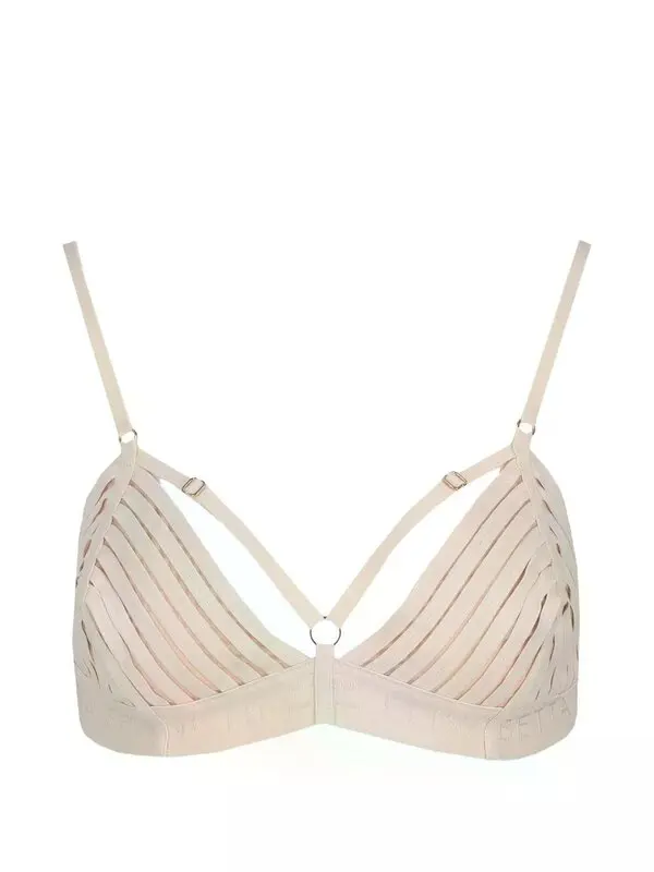 Elisabetta Franchi Logo-underband Strappy Bra - Neutrals