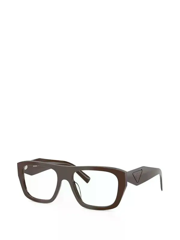 Prada Logo-plaque Rectangle-frame Glasses