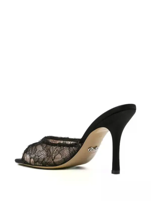 Mach & Mach Devon Chantilly Lace Mules