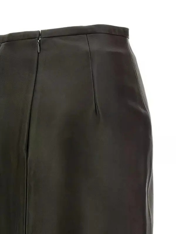 Co High-waisted Panelled Leather Midi Skirt
