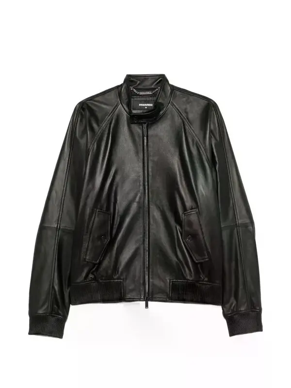 Dsquared2 Zip-up Leather Jacket - Black