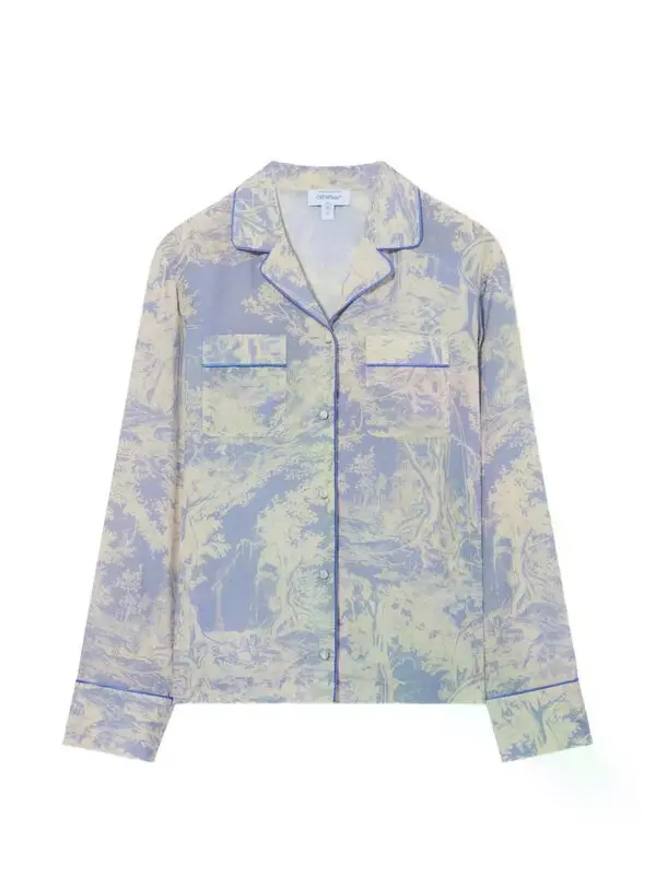 Off-White City Nature Habutai Pajamas Shirt - Neutrals