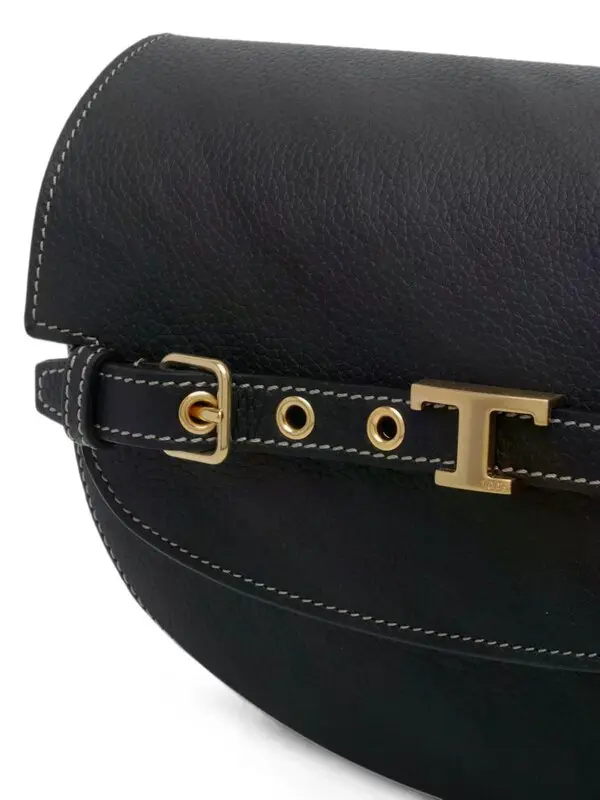 TOD'S Mini T Signature Crossbody Bag - Black