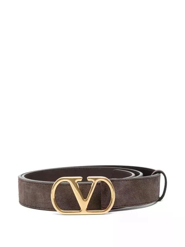 Valentino Garavani Vlogo Leather Belt - Brown