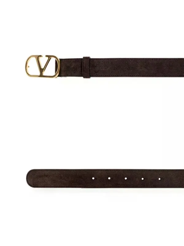 Valentino Garavani Vlogo Signature Suede Belt