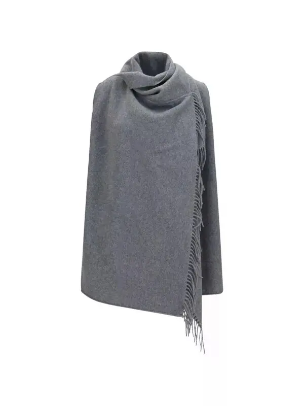 Fabiana Filippi Fringe-trimmed High-neck Vest - Grey