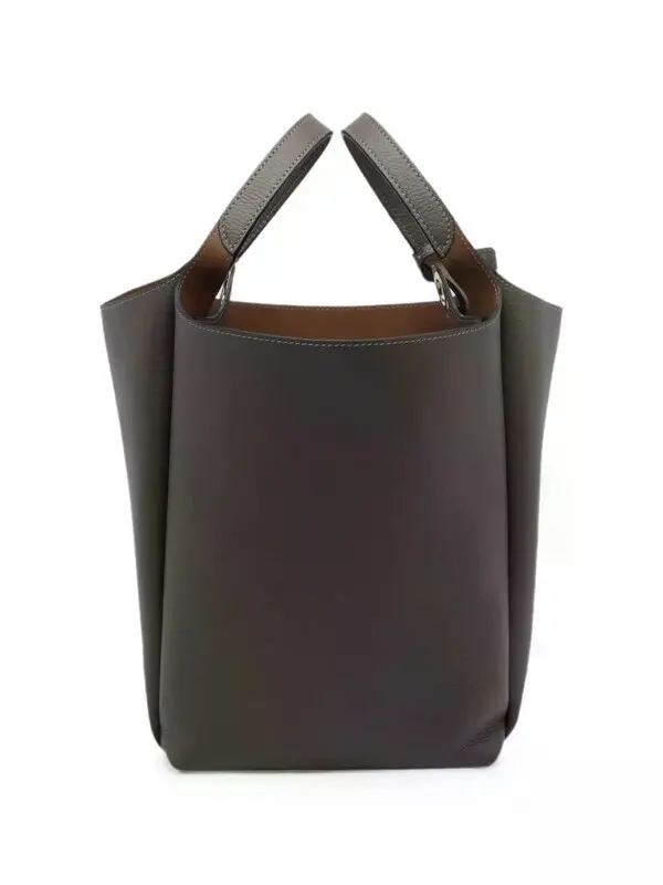 TOD'S Leather Logo-charm Bucket Bag - Grey