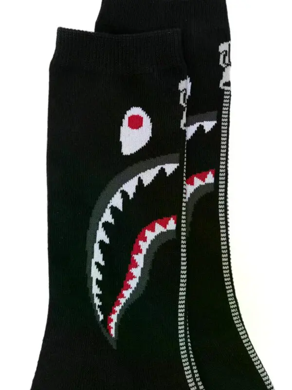 A BATHING APE Shark-jacquard Socks