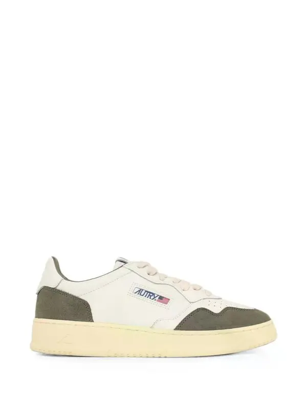 AUTRY Medalist Calf Suede-panelled Sneakers - Neutrals