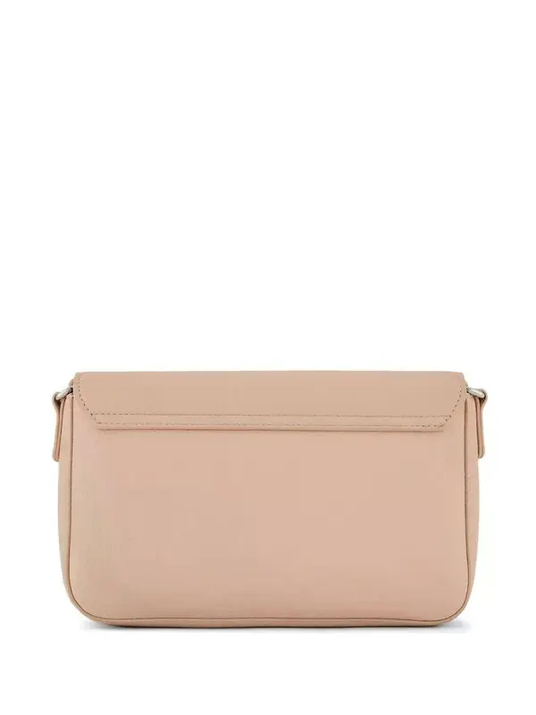 Armani Exchange Logo-stamp Pebble-texture Crossbody Bag - Neutrals