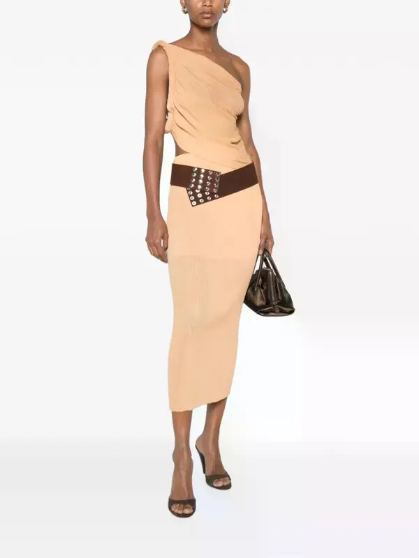 Alberta Ferretti One-shoulder Draped Top