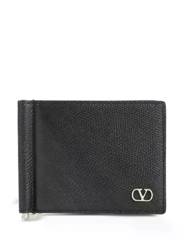 Valentino Garavani Vlogo Signature Leather Wallet - Black