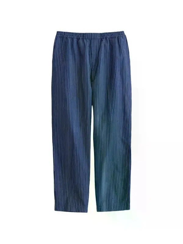 A KIND OF GUISE Banasa Pinstripe-pattern Elasticated-waistband Trousers - Blue