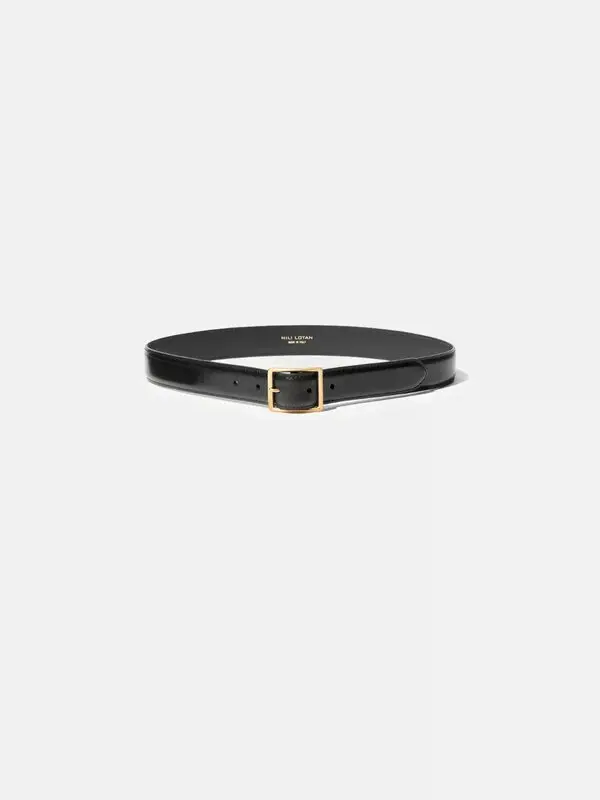 NILI LOTAN Gabriele Leather Belt - Black