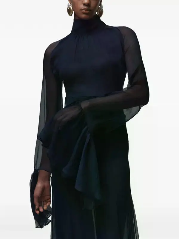 CAYET Yara Ruffled-sleeve Maxi Dress